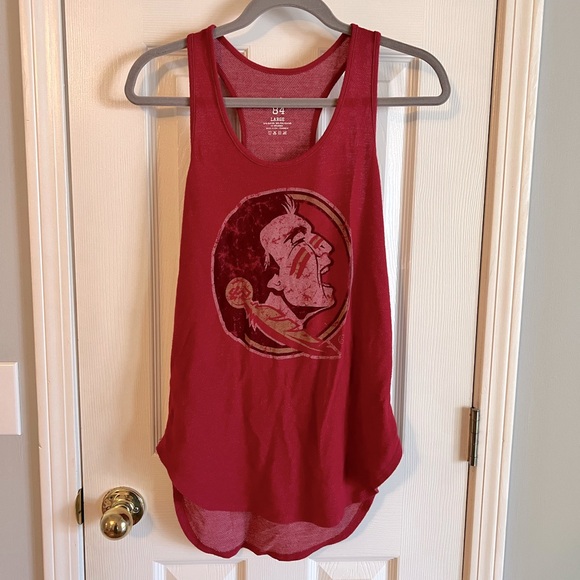 Blue 84 | Tops | Distressed Style Garnet Fsu Logo Tank Top | Poshmark